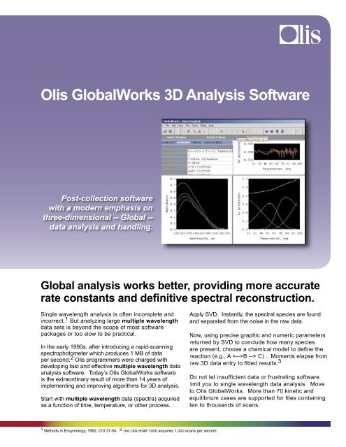 Olis GlobalWorks 3D Analysis Software