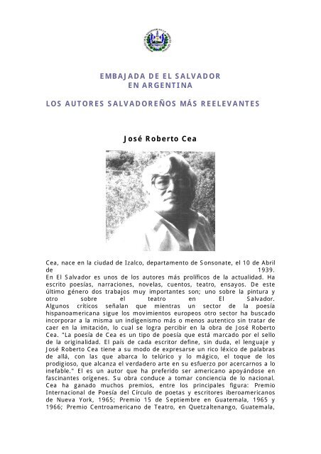 José Roberto Cea - Embajada de El Salvador