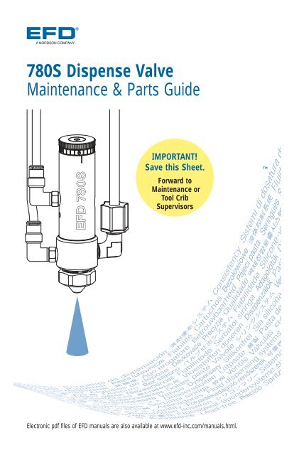 780S Dispense Valve Maintenance & Parts Guide - Nordson EFD