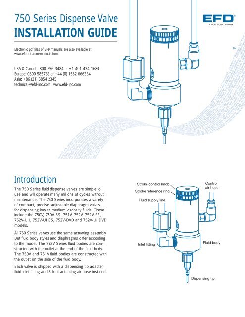 750 Series Dispense Valve - Nordson Corporation