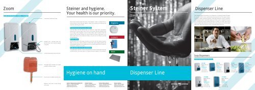 Steiner System Dispenser Line Hygiene on hand