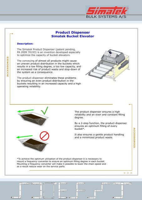 BULK SYSTEMS A/S Product Dispenser - Simatek Bulk