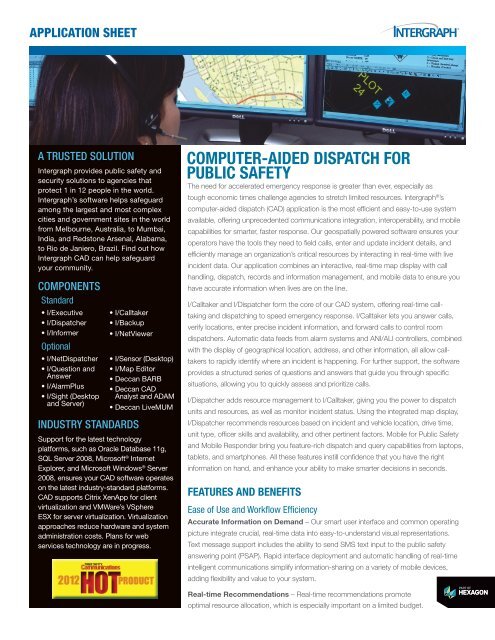 Computer-Aided Dispatch for Public Safety Application ... - Intergraph