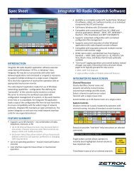 Acom EVO Console System Spec Sheet - Zetron