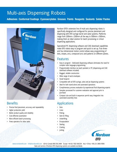 Multi-axis Dispensing Robots - Nordson Corporation