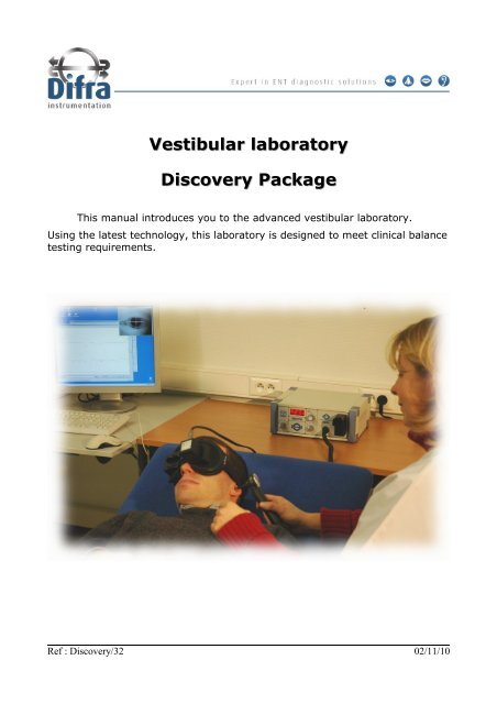 Vestibular laboratory Discovery Package - DIFRA
