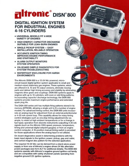 DISN 800C Series Brochure - Altronic Inc.