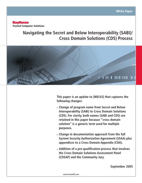 Navigating the Secret and Below Interoperability (SABI) - Raytheon ...