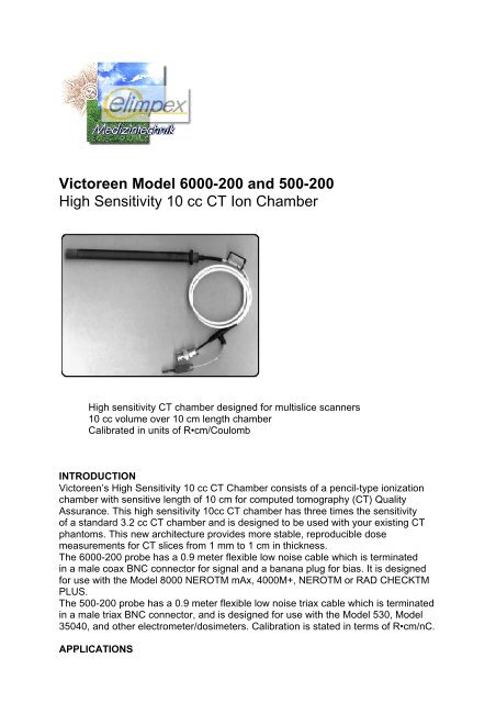 Victoreen Model 6000-200 and 500-200 High Sensitivity ... - Elimpex