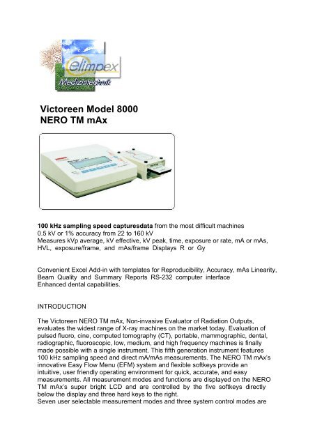 Victoreen Model 8000 NERO TM mAx - Elimpex