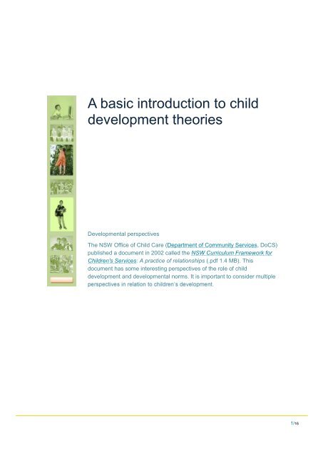 A basic introduction to child development theories