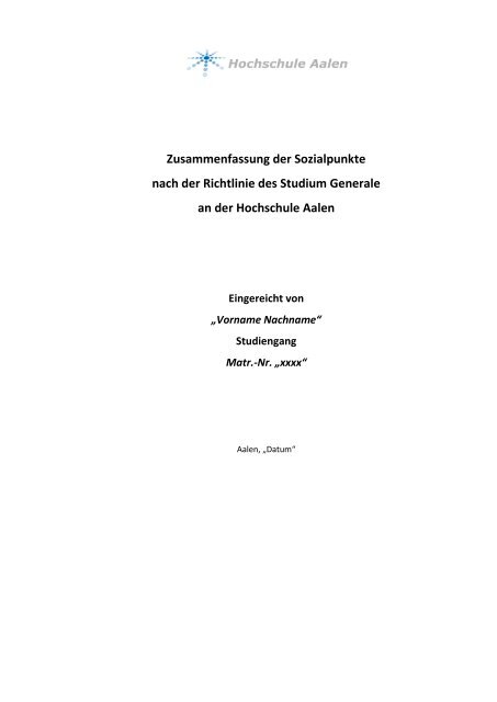 Formatvorlage BBA - Bachelor Thesis - Hochschule Aalen