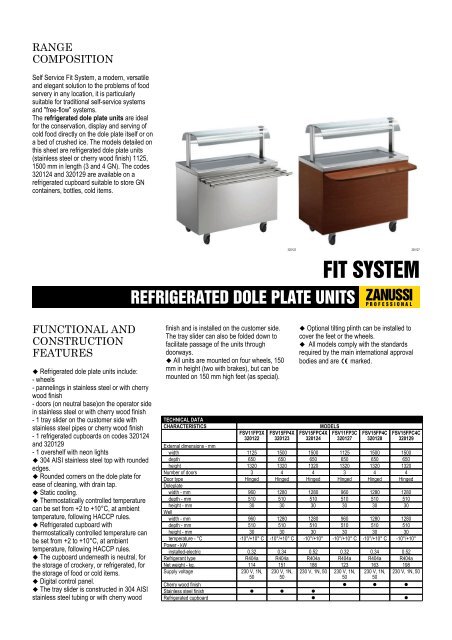 REFRIGERATED DOLE PLATE UNITS - Electrolux