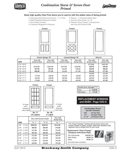 COMBINATION STORM AND SCR