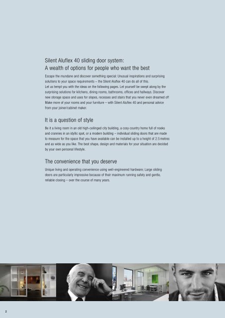 Silent Aluflex 40 sliding door system: A wealth of options for ... - Hafele