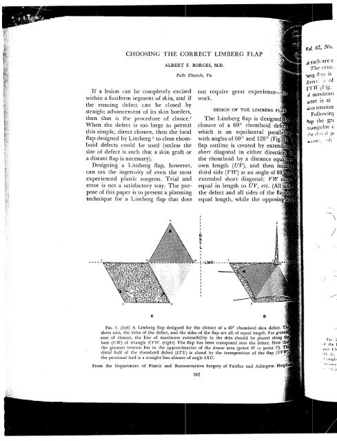 CHOOSING THE CORRECT LIMBERG FLAP If a lesion can be ...