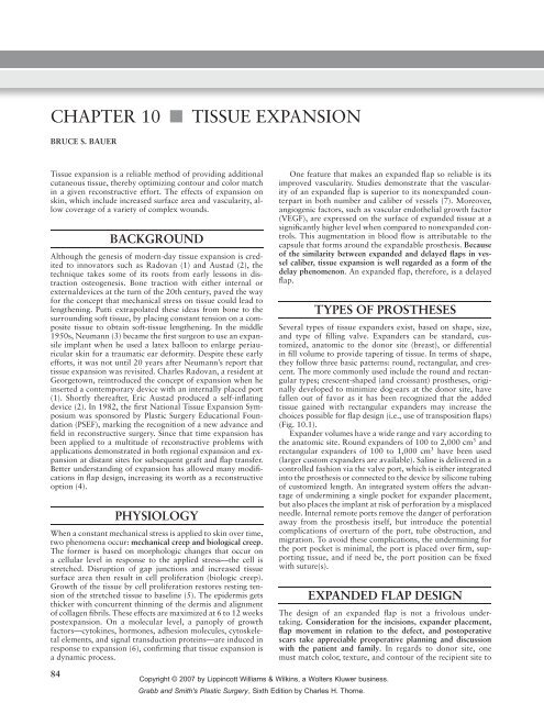 Chapter 10: Tissue Expansion
