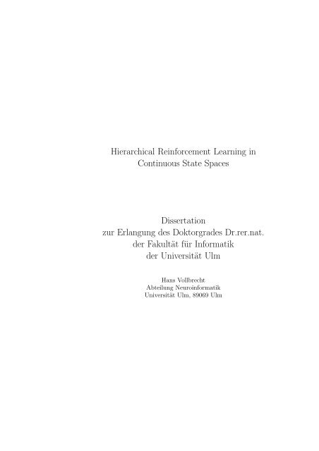 Hierarchical Reinforcement Learning In Continuous State Spaces 4757