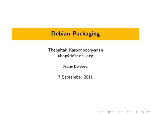 Debian Packaging - Thai Linux Working Group
