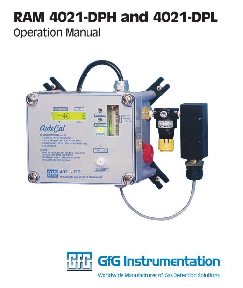 RAM 4021-DPH and 4021-DPL - GFG Instrumentation, Inc