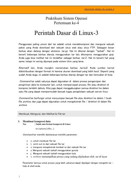 Praktikum Sistem Operasi - FKIP UNS