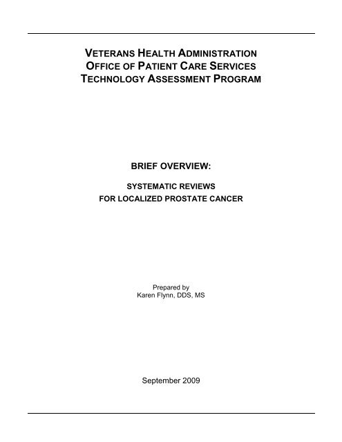 technology assessment program - US Department of Veterans Affairs