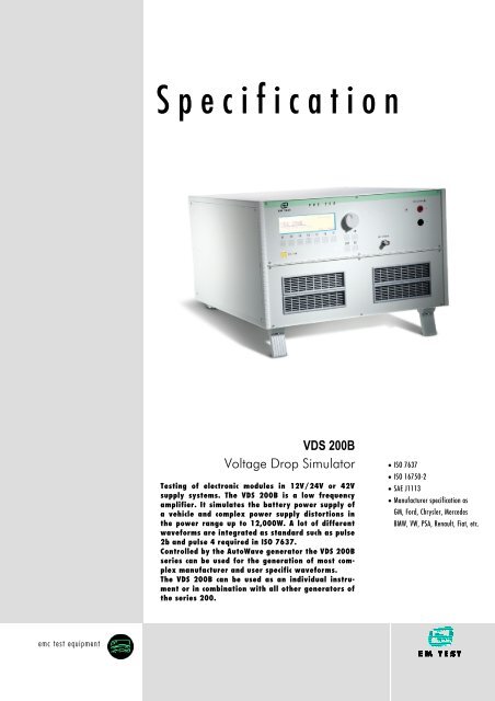 VDS 200B - EM Test