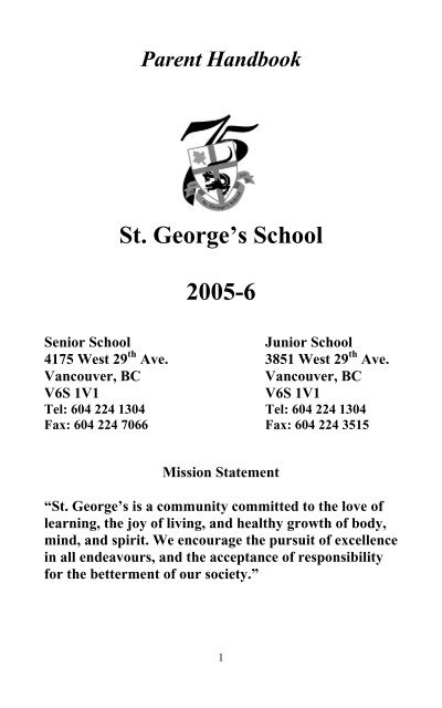 General Information - St. George's School