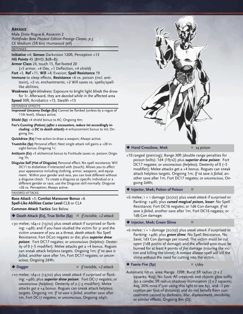 Drow Pathfinder