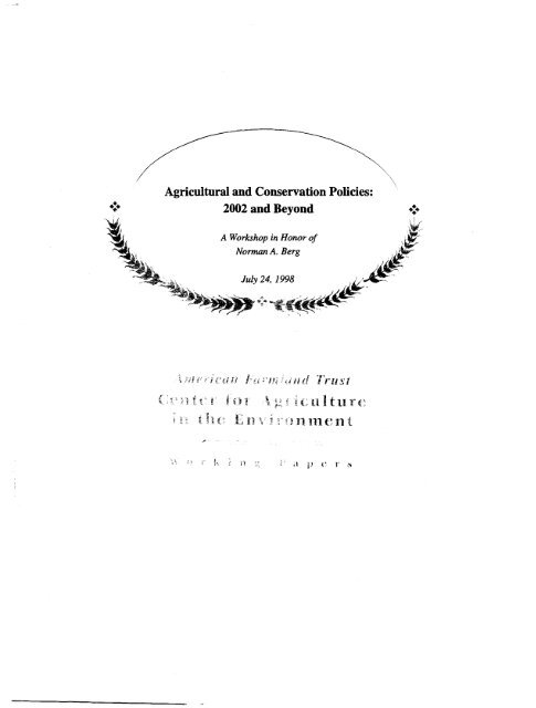 h En v onment - Farmland Information Center