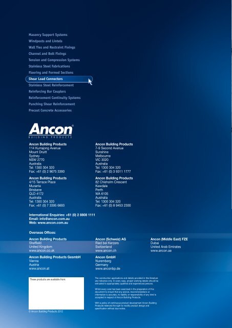 Masonry Support Systems W