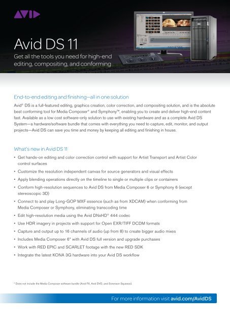 DS 11 Data Sheet - Avid