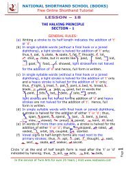 NATIONAL SHORTHAND SCHOOL (BOOKS) Pitman's Shorthand ...