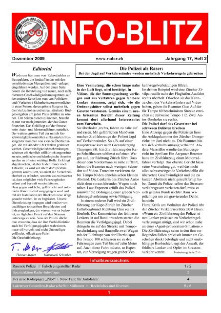 info-blitz - Radar.ch
