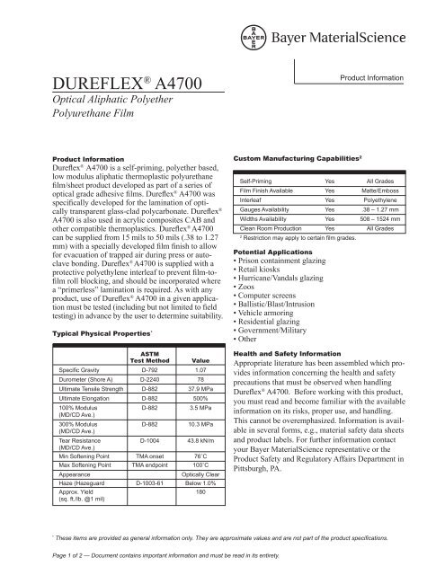 Developmental Product - Epurex Films GmbH