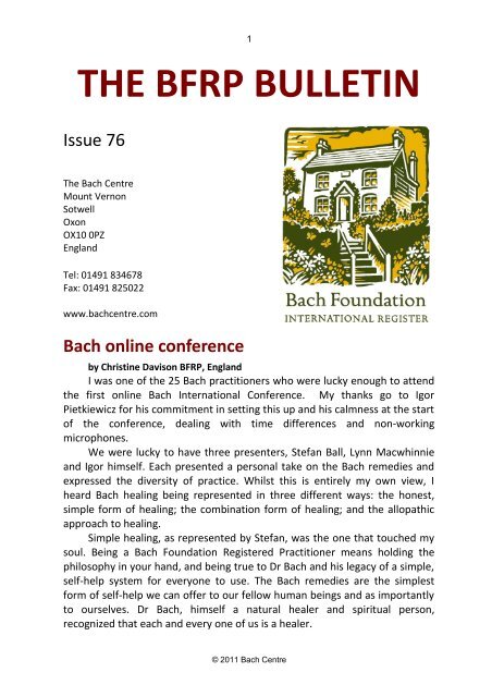 THE BFRP BULLETIN