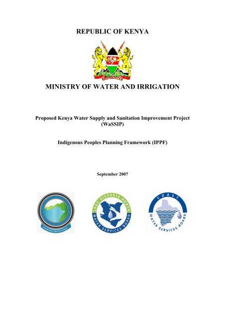 Proposed Kenya Water Supply and Sanitation Improvement Project