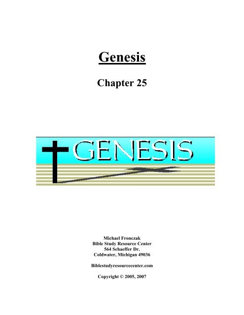 Genesis Chapter 25 - Bible Study Resource Center