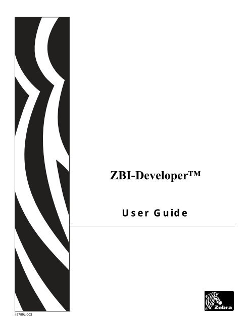 ZBI-Developer User Guide - Zebra