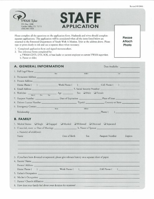 confidential reference - YWAM Tyler