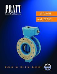 PN10/16 & PN25 Ballcentric® Plug Valve - Henry Pratt Company