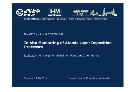 In-situ Monitoring of Atomic Layer Deposition Processes