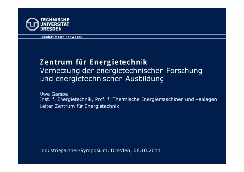 Das ZET - Fakultät Elektrotechnik und Informationstechnik Das ZET - Fakultät Elektrotechnik und Informationstechnik