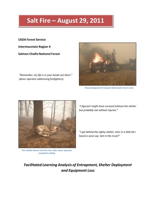 Salt Fire – August 29, 2011 - Wildland Fire Lessons Learned Center Salt Fire – August 29, 2011 - Wildland Fire Lessons Learned Center