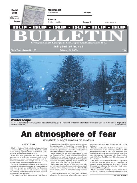 An atmosphere of fear - Islip Bulletin