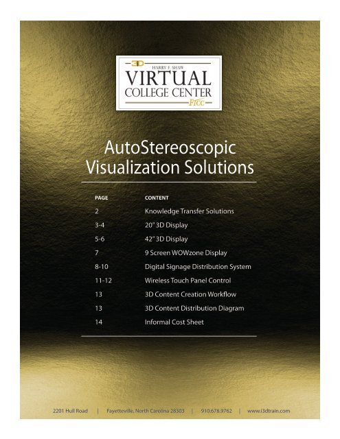 Autostereoscopic Visualization Solutions