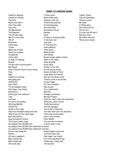 Campfire Songs