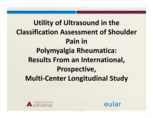 Utility of Ultrasound in