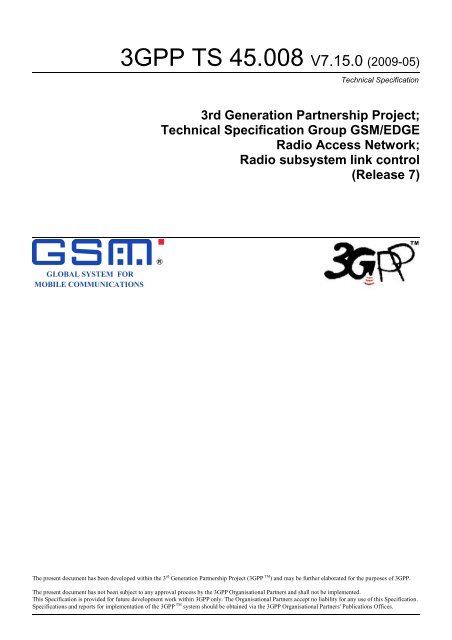 Technical Specification Group GSM/EDGE Radio Access ... - Turkcell