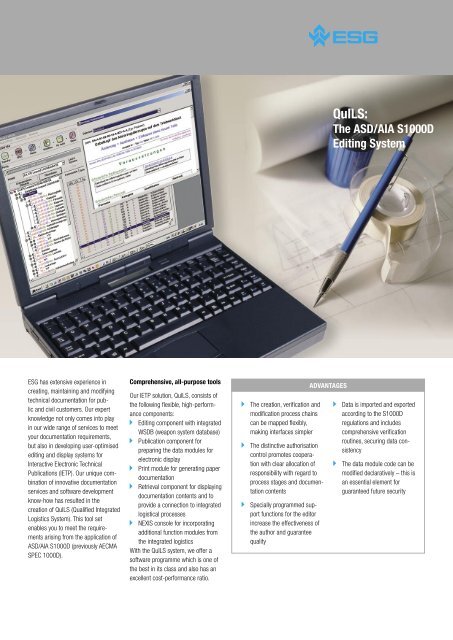 QuILS: The ASD/AIA S1000D Editing System - ESG